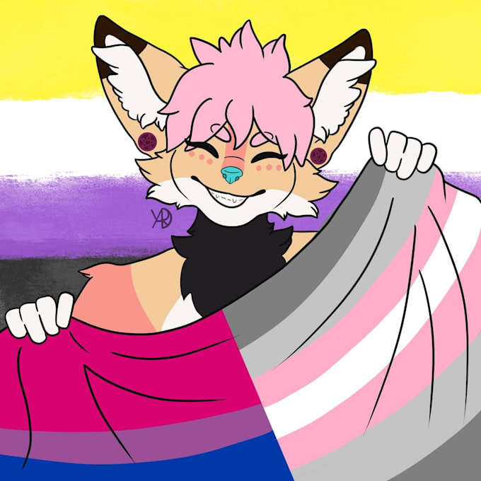 Draw a pride icon like this ych by Drayscorner | Fiverr