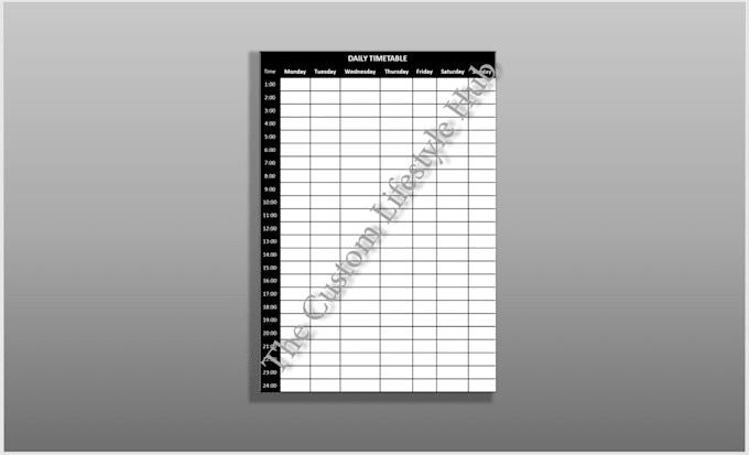 Create and design a custom daily lifestyle timetable by Brandon_reece ...