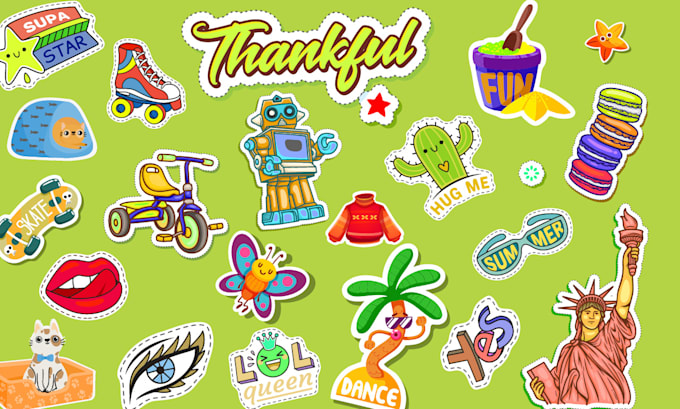 Design cute cartoon character sticker for your idea by Untaiartstudio ...