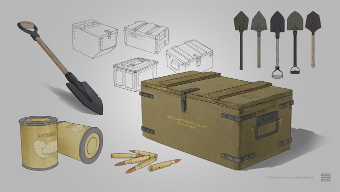 Create concept art of props and vehicles by Spencercummins | Fiverr