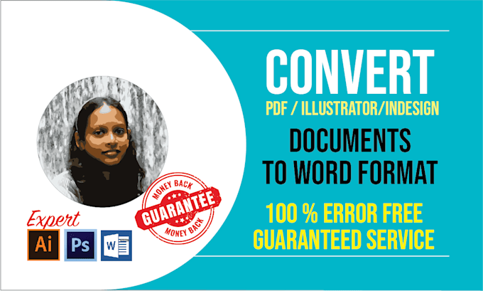 Convert pdf, illustrator, indesign files into word document by ...