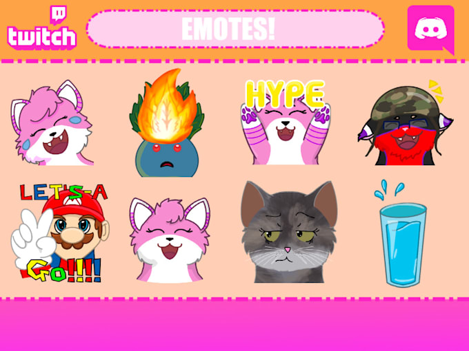Create emotes for your streams by Thekoneko | Fiverr