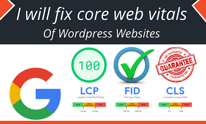 Fix core web vitals lcp fid cls to speedup your website by Nijatblogger | Fiverr
