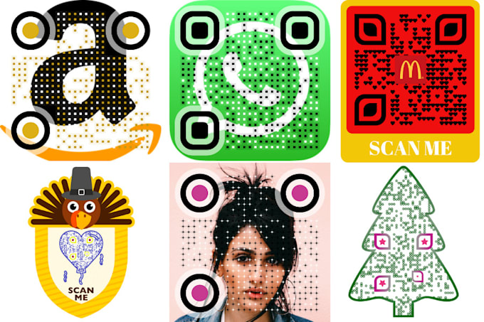 Design a custom qr code with your logo by Vikaskumar1601 | Fiverr