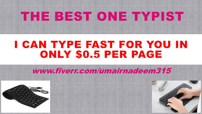 Do extra fast manual typing jobs, within 24 hours, your pro typist by ...