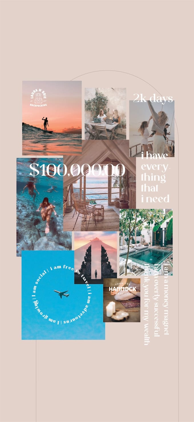 Create a personalized vision board by Fromthehammock | Fiverr