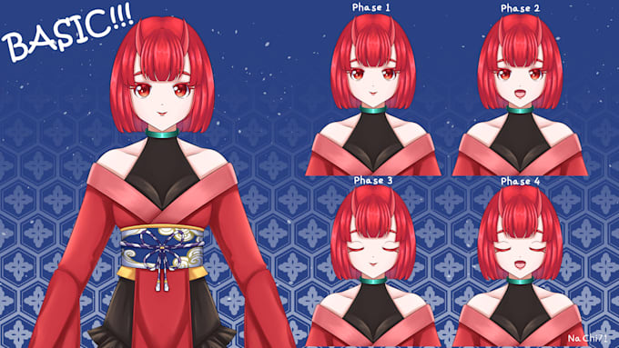 Draw and design your pngtuber or png vtuber model by Nachi71 | Fiverr