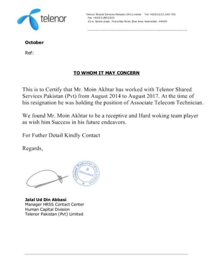 Make experience letter offer letter payslips for job visa by Fawadmlk08 ...