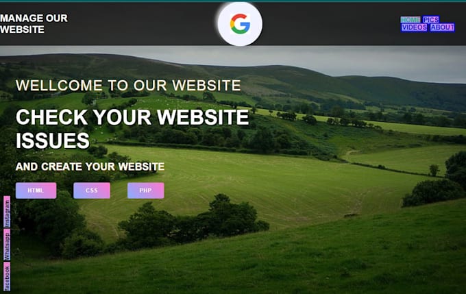 Do my work web design first page 1 day html and css coding by Designer ...