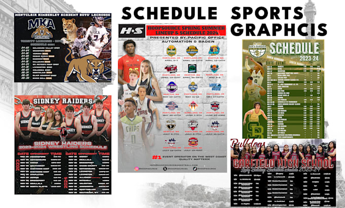 Design sports graphics poster with schedule by Itstufik | Fiverr