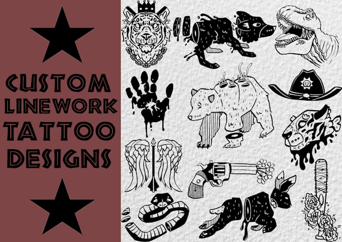 Create a small custom linework tattoo design for you by Illustrationkb ...