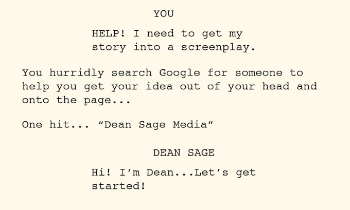 Write your screenplay or beat sheet by Deansagemedia | Fiverr