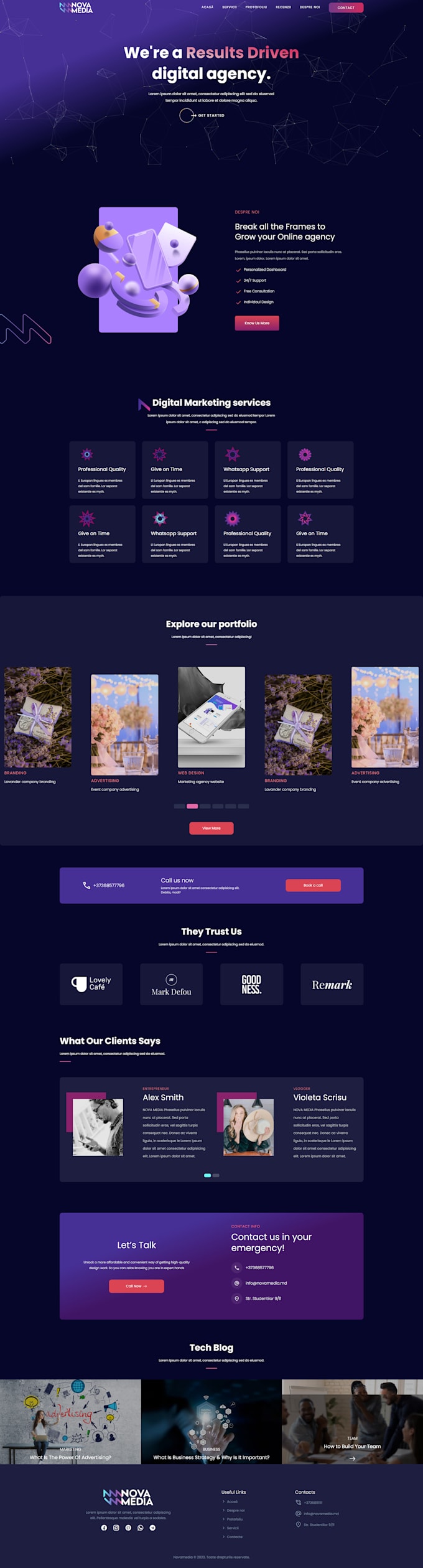 Create landing page with php js css hmtl for your business by ...