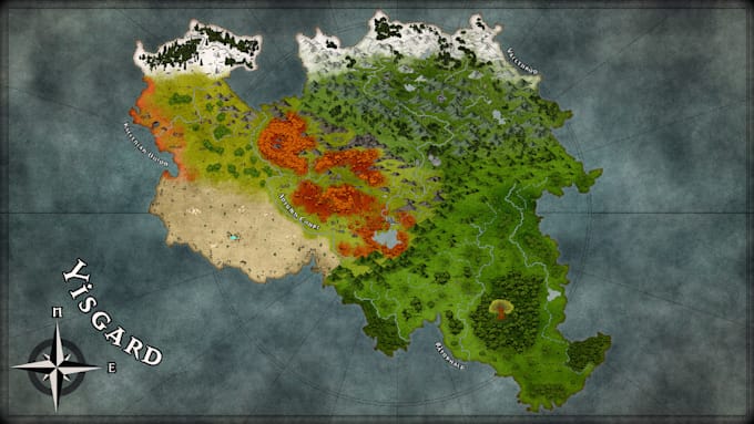 Create a digital fantasy map by Willmanhambone | Fiverr