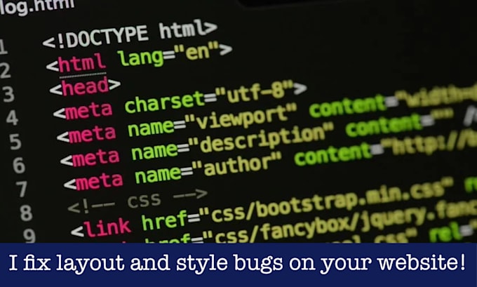 Fix html and css bugs on your website by Shadowspirit690 | Fiverr