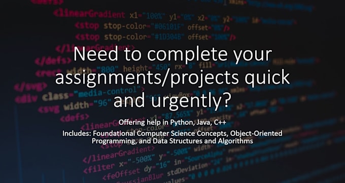Help Do Your Python Java Or Cpp Assignments And Projects By
