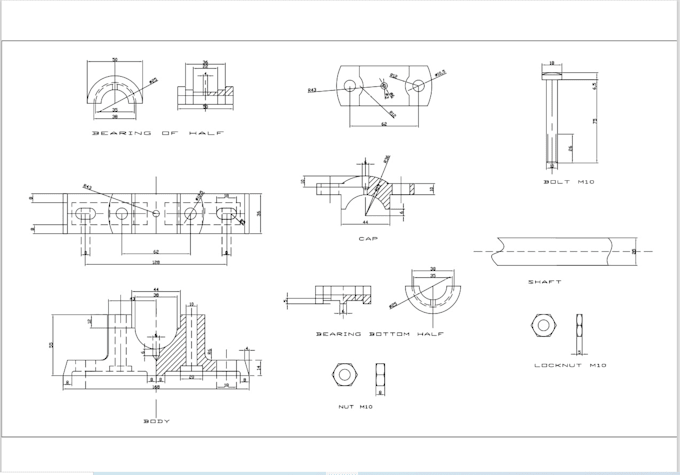 Design autocad 2d mechanical drawing by Shrijoy | Fiverr