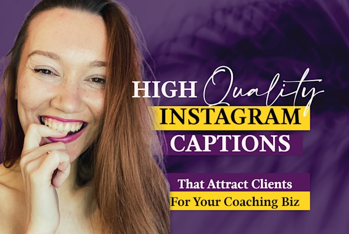 Write converting social media captions for your coaching biz by ...