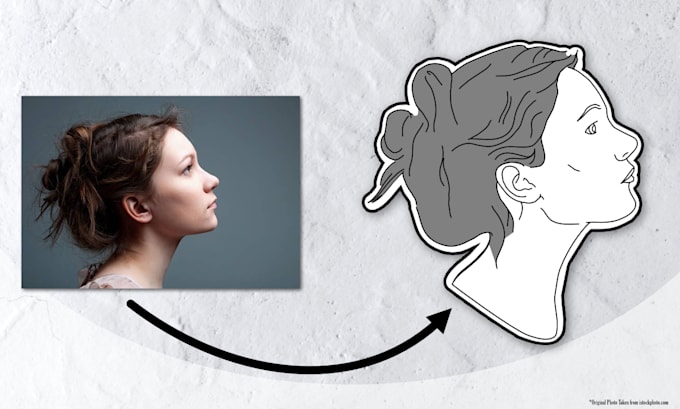 Create a custom vector profile portrait of your face by Dyelute | Fiverr