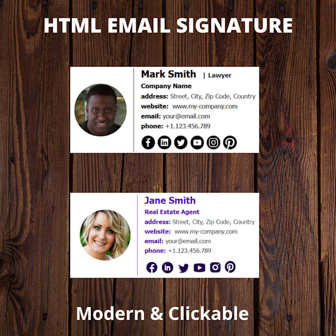 Create html email signature clickable html email signature by ...