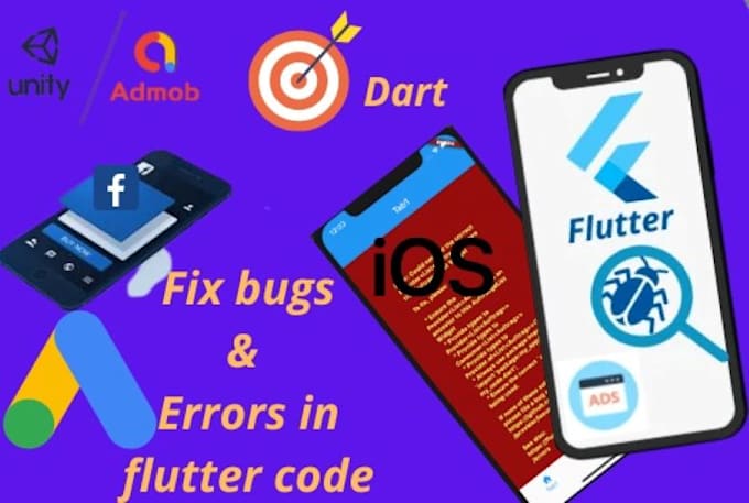 Fix bugs and errors in the flutter app, integrate admob facebook ads by Tlha_codesmart | Fiverr
