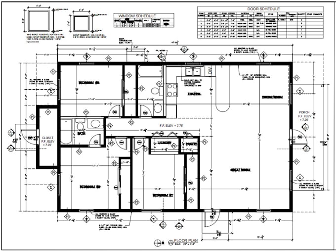 Draw floor plans and blueprints for city permits by James_abiola | Fiverr
