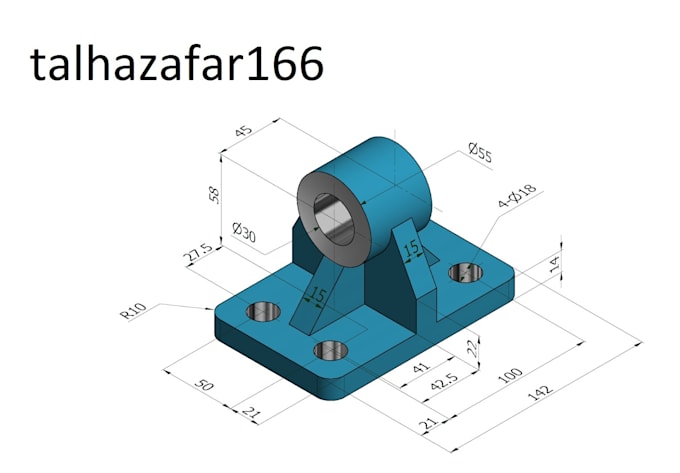 Do 2d drawing and 3d modeling of mechanical parts in autocad by ...