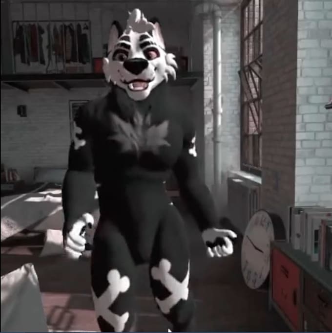 Create custom furry vrchat avatar, fursona wolf vtuber, 3d model by ...