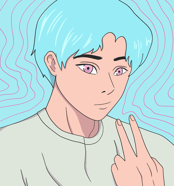 Draw an anime or cartoon character for your pfp by Ayuvan_ | Fiverr