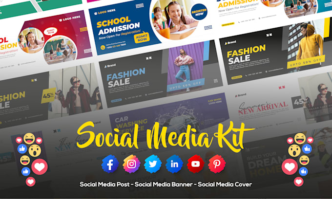Make social media kit, facebook cover, and social media post by ...