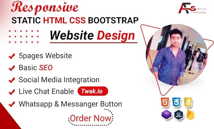 Develop static website using html css js responsive design by ... Develop static website using html css js responsive design by ...