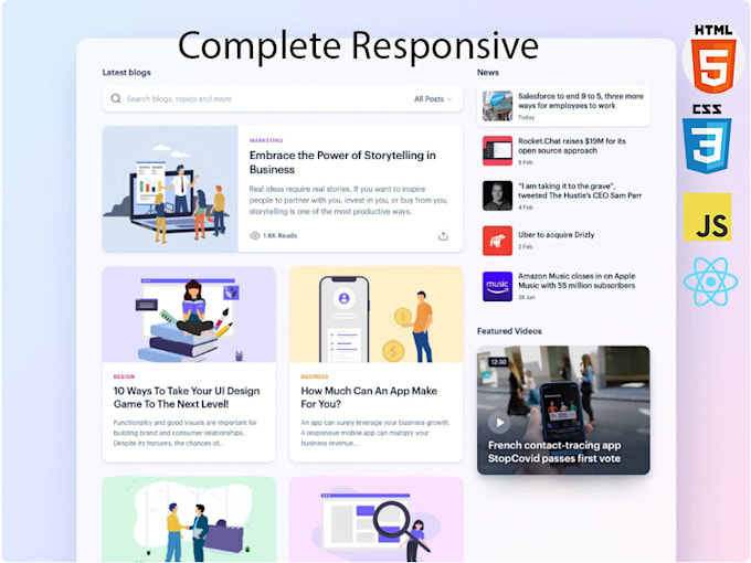 Convert any jpg to html css responsive design by Updaterxd | Fiverr
