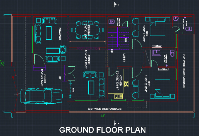 Design 2d and 3d plans in autocad for you by Rehman951 | Fiverr
