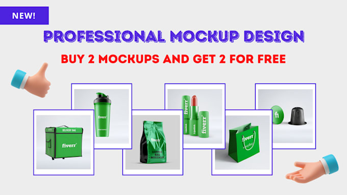 Create a professional mockup design for your brand by Moumus | Fiverr
