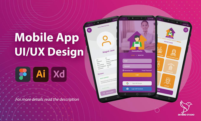 Do mobile app ui ux design professional and creative by Skybirdstudio ...