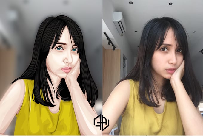 Draw vector close up potrait and full body by Project489 | Fiverr