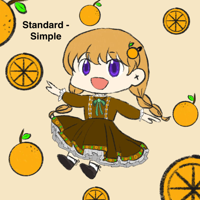 Draw cute characters or chibi characters with a simple background by ... Draw cute characters or chibi characters with a simple background by ...