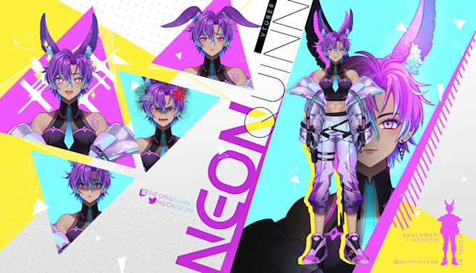 Live 2d rigging models by Neonquin | Fiverr