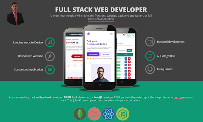 Be an expert full stack developer using react js, next js, mern by ...