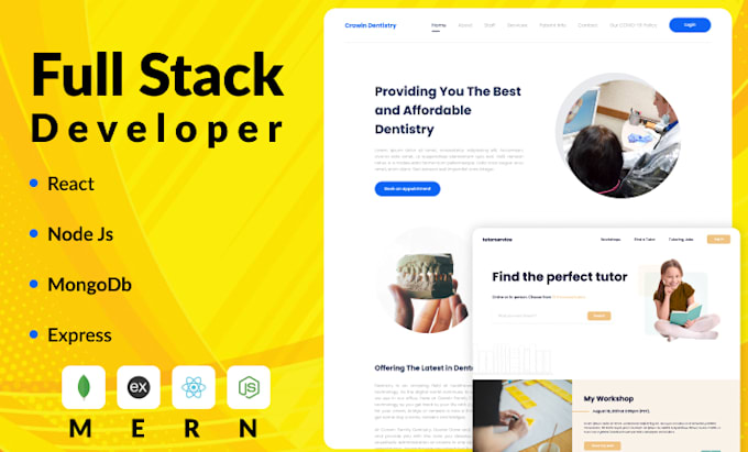 Be Mern Stack Developer Develop Website In Mern Stack As React Nodejs