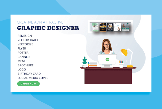 Graphic design, redesign, vector trace, banner, flyer, menu, business ...