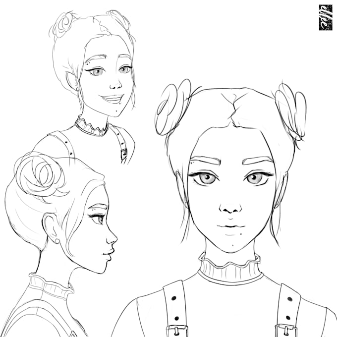 Sketch oc and kpop fanarts for your projects by Elleeartsy | Fiverr