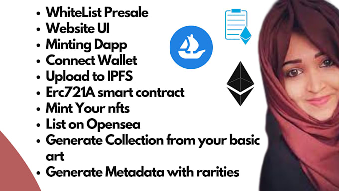 Create an nft minting website, smart contract and web 3 integration by Sabarani997 | Fiverr