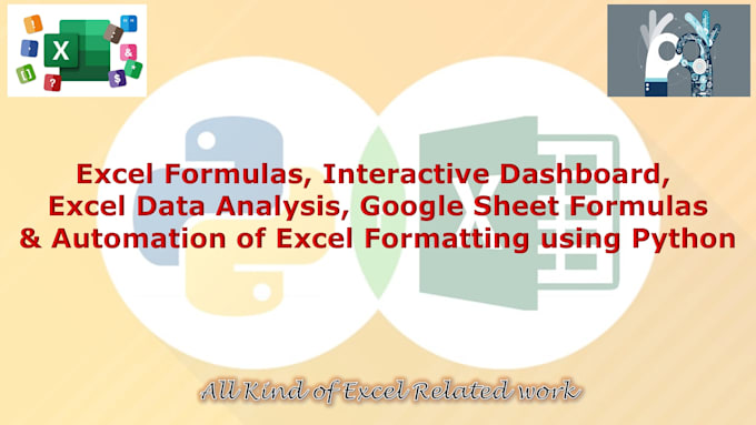 Create excel, gsheet formula, interactive dashboard data analysis and automation by Aniketbsoni ...