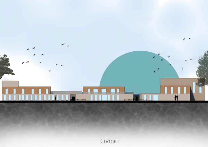 Render architectural plan, elevation, section in photoshop by ...
