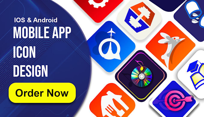 Design flat custom app icon, splash screen for ios android by ...