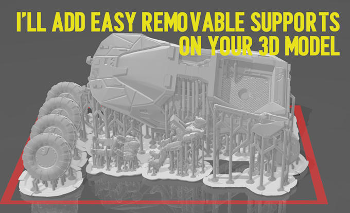 Support your 3d model for resing printing by Chrisunderwater | Fiverr