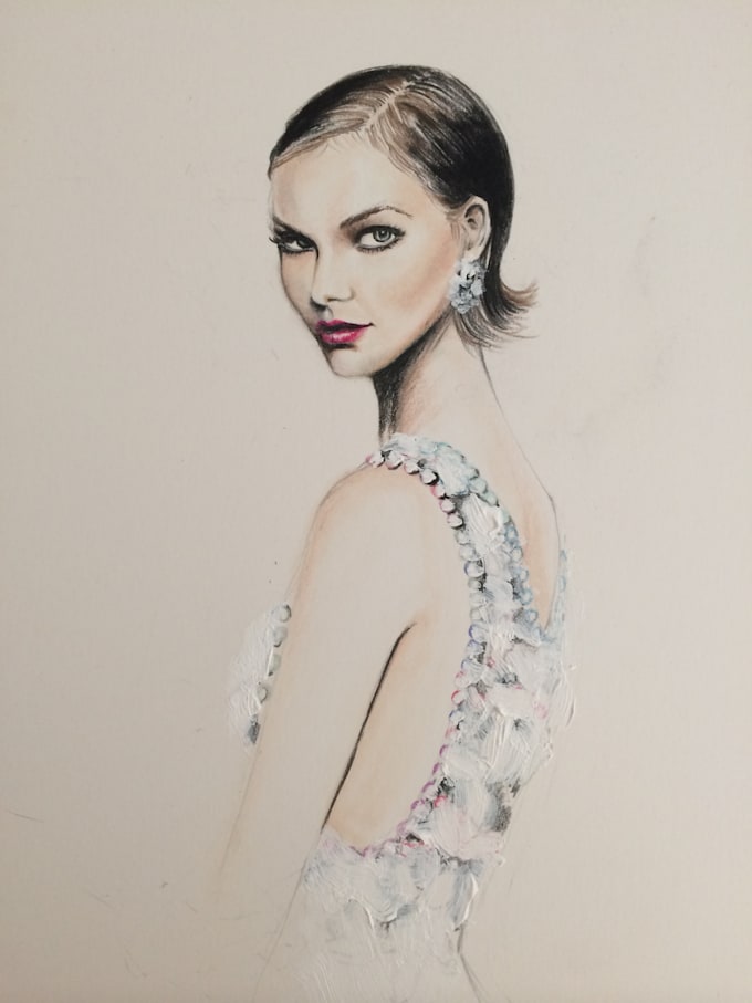 Hand draw fashion illustration by Jesdesignnyc | Fiverr