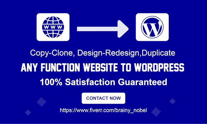 Copy clone design redesign duplicate any website in wordpress website by Brainy_nobel | Fiverr