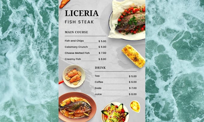 Design modern menu restaurant menu digital menu by Designer_ale | Fiverr